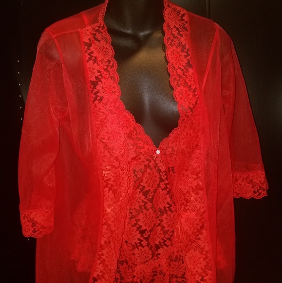delicates | Intimates & Sleepwear | New 2pc Sexy Lace Satin Nightie ...